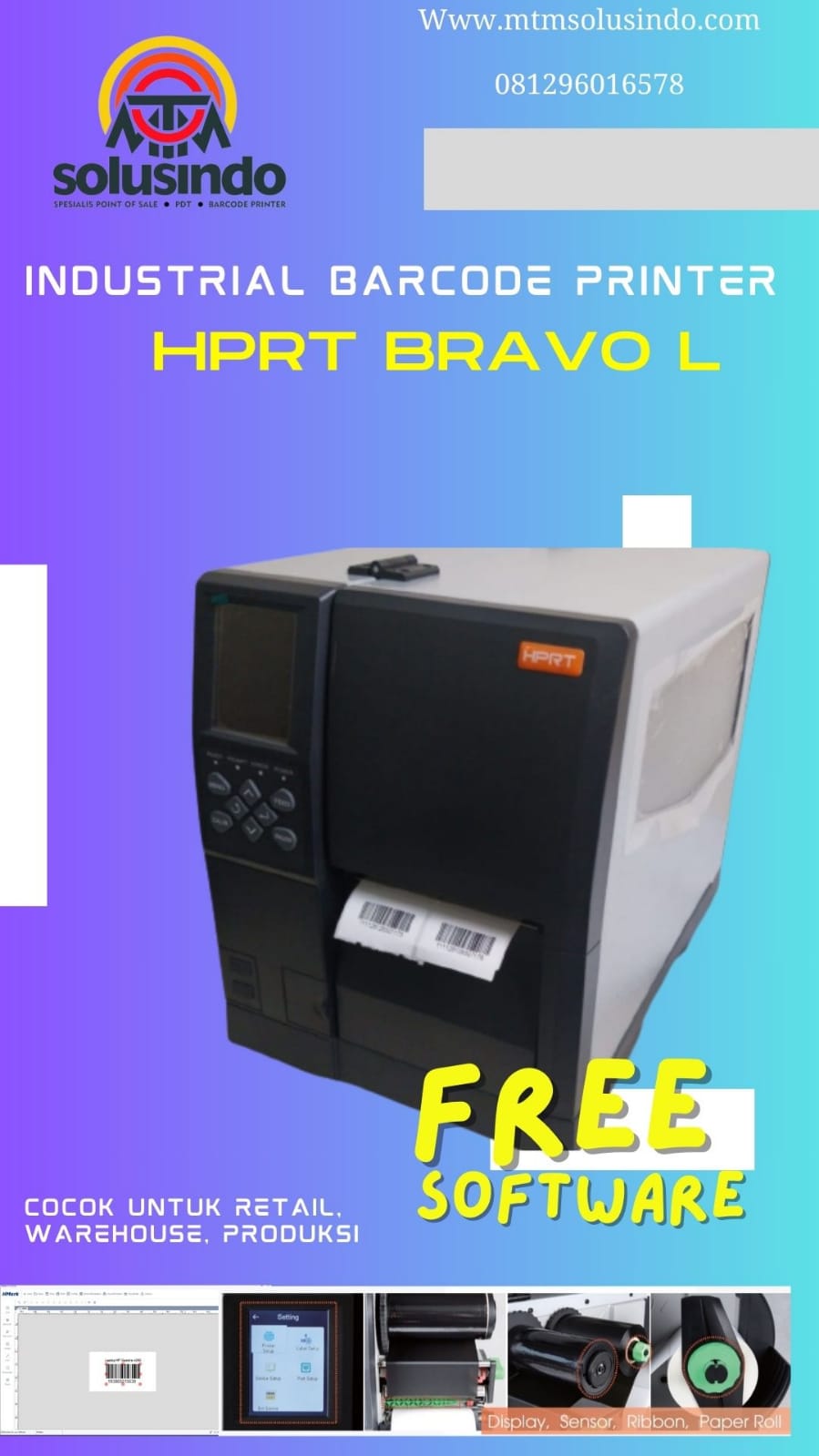 Printer Barcode Label HPRT Bingo Dan HPRT Bravo - MTM SOLUSINDO